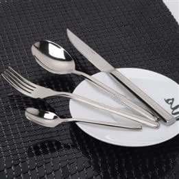 Amazon.com: Square Handle Stainless Steel Flatware Set 4Pcs : Electronics
