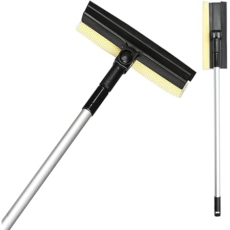 ITTHAO 150cm Long-Handled Window Squeegee with 3 Replaceable Water ...