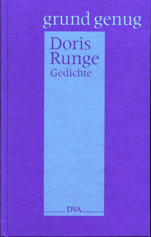 grund genug: Gedichte : Runge, Doris: Amazon.de: Bücher