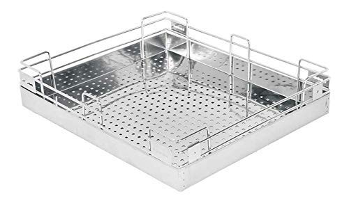 Yug Primium Quality Stainless Steel Kitchen Perforated Plain Basket(17 ...