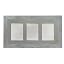 Metro Dark Grey Picture Photo Frame with White 7 x 5 Inch Three ...