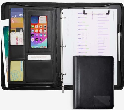 YouLain Portfolio Organizer, A4 Padfolio Folder with with 3 Ring Binder ...