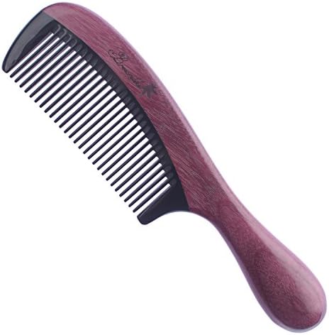 Amazon.com : Breezelike Hair and Beard Comb - Wide Tooth Sandalwood ...