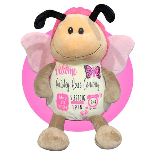 Amazon.com: Baby Birth Stats Plush - Birth Announcement Stuffed Animals ...