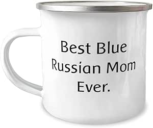 Amazon.com | Unique Blue Russian Cat 12oz Camper Mug, Best Blue Russian ...