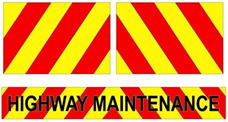 Motorway Highway Maintenance Chevron Magnet Long Magnetic Sign Highway ...