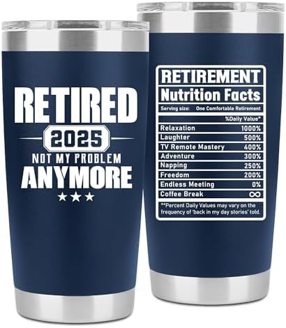 Amazon.com | Retired 2025 Not My Problem Anymore Tumbler 40Oz ...