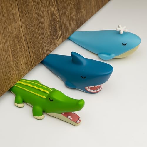 Amazon.com: Dormercy 3Pcs Cute Door Stopper, Cartoon Shark Crocodile ...