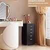 Amazon.com: MIOCASA 5 Drawer Metal File Cabinet Mobile Underdesk Chest ...