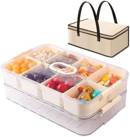 Amazon.com: Dualshine Snackle Box and Divided Serving Tray with Lid ...
