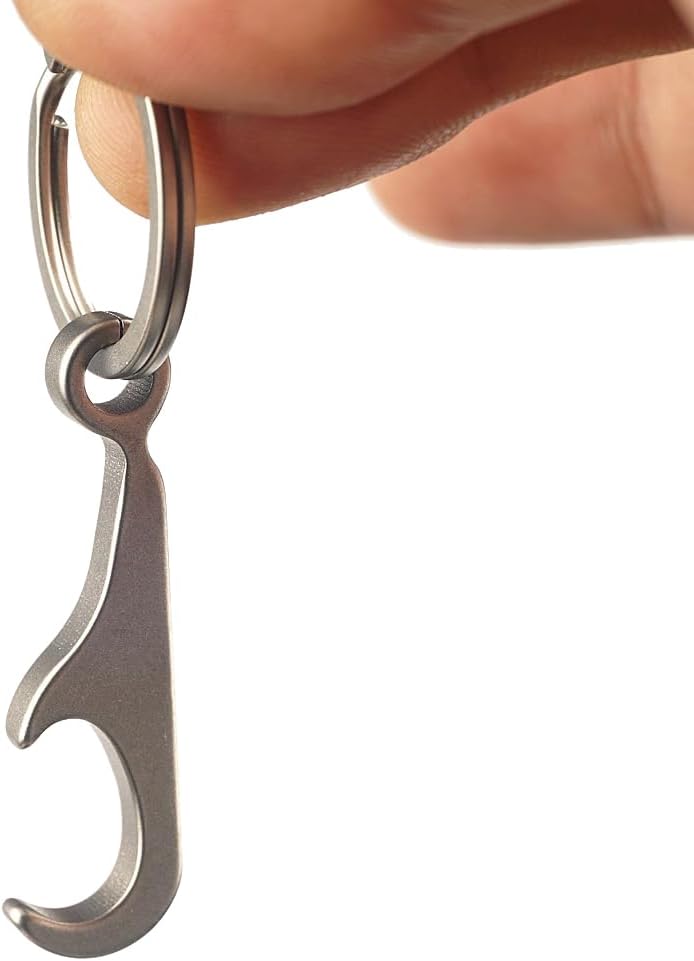 Amazon.com: Xthel Titanium Keychain Beer Bottle Opener with Stainless ...