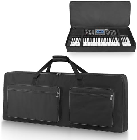 Amazon.com: 61 Key Keyboard Gig Bag Electric Piano Case Padded with 5mm ...