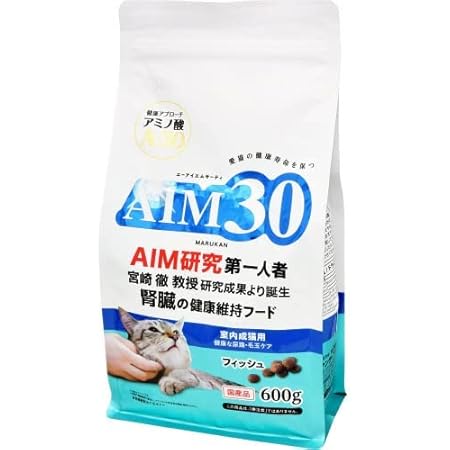 Amazon.co.jp: サンライズ AIM30 室内成猫用 健康な尿路・毛玉ケア フィッシュ 600g : ペット用品
