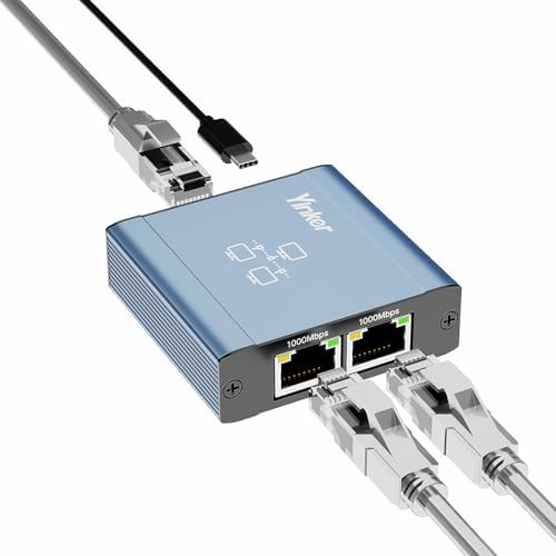 UGREEN LAN Splitter 1 auf 2 1000Mbps Ethernet Splitter LAN Switch 2 ...