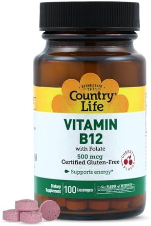Amazon.com: Country Life Vitamin B12 with Folate, Supports Energy & Red ...