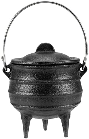 Amazon.com: Cast Iron Cauldron w/Handle, Ideal for smudging, Incense ...