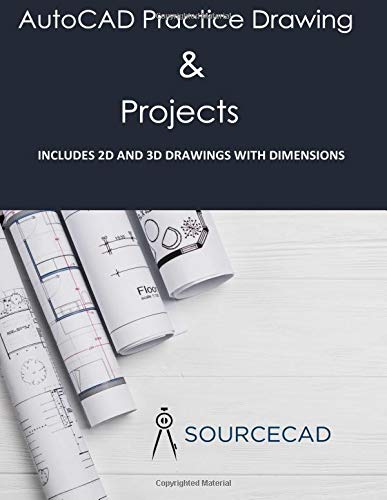 AutoCAD Practice drawings: CAD Drawings and projects with dimensions ...
