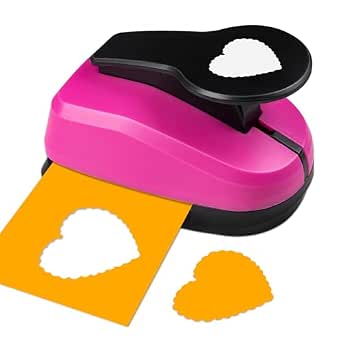 Amazon.com: Heart Punch, 2 Inch Scalloped Heart Paper Punch, 50mm ...