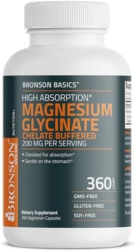 Amazon.com: Bronson Magnesium Glycinate 200mg High Absorption Chelated ...