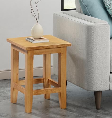 Hallowood Furniture Waverly Oak Small Table, Side Table in Light Oak ...