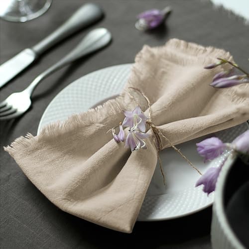 Amazon.com: Socomi Linen Napkins Champagne Easter Spring Cloth Napkins ...