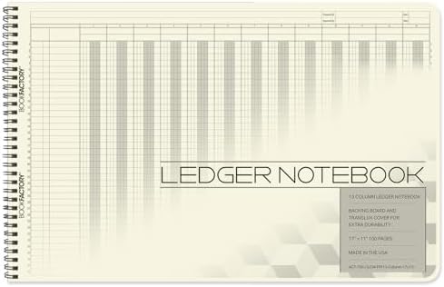 Amazon.com : BookFactory Accounting Ledger Notebook/Large 12 Column ...