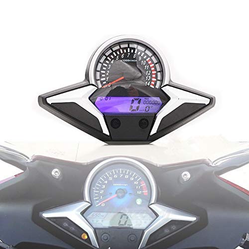 Motorcycle LCD Digital Speedometer Odometer Tachometer Gauge KMH For ...