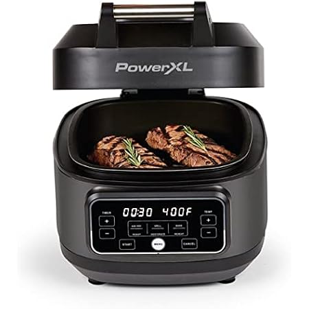 Amazon.com: PowerXL Grill Air Fryer Combo 6 QT 12-in-1 Indoor Grill ...