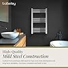Balterley Straight Heated Heated Towel Rail Radiator, 219W, 500 x 700mm ...