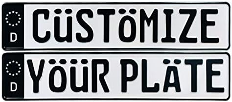 Amazon.com: Custom German Black Euro Band License Plate : Automotive