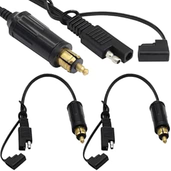 DKARDU DIN Powerlet Plug to SAE Adapter Connector, 12V-24V SAE Plug to ...