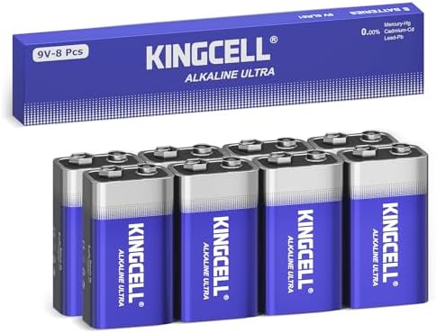 Amazon.com: POWEROWL High Capacity 9V Batteries 8 Pack, Alkaline 9 Volt ...
