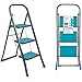 Beldray LA024510TQ 3 Step Ladder - Non-Slip Folding Ladder, Approx 2.5m ...