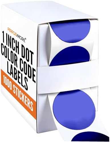 Amazon.com : PERFORMORE 1 Inch Dot Matte Color Code Labels for Color ...