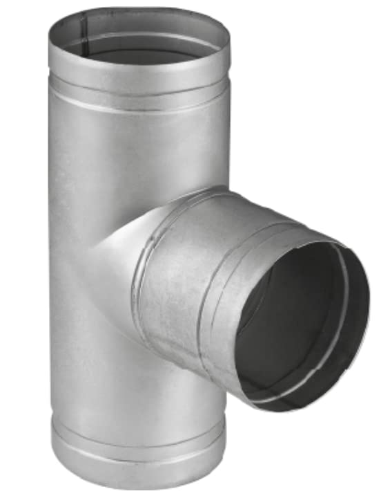 Snapklik.com : T Shape 4 Inch Metal 3 Way Duct Hose Connector, Duct ...