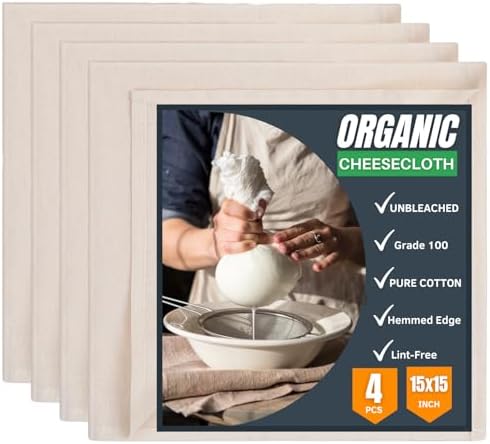 Amazon.com: XelNaga 5 Pack Muslin Cloths Reusable for Straining, 100% ...