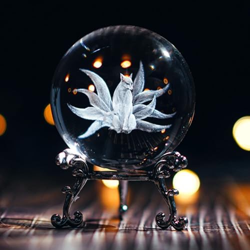 Amazon.com: HDCRYSTALGIFTS 3D Crystal Ball with Stand - 60mm Laser ...