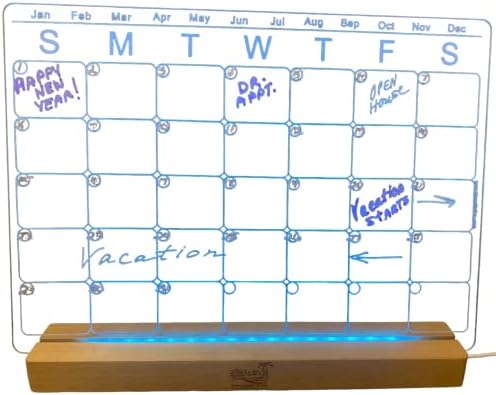 Amazon.com : Introducing The LED Clear Dry Erase Calendar: Plan in ...