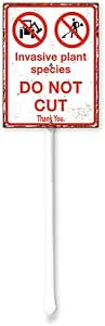 Amazon.com : FemiaD Yard Sign Invasive Plants Species Do Not Cut Sign ...