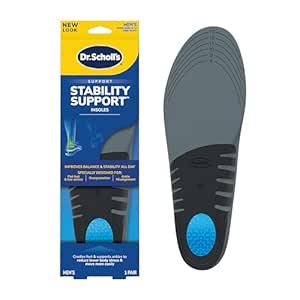 Dr. Scholl's Stabilizing Support Insole Improves Posture, Alignment & Balance. Added Arch ...