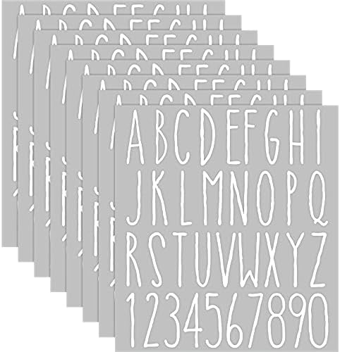 Amazon.com: 8 Sheets Vinyl Letter Stickers Waterproof Self Adhesive ...