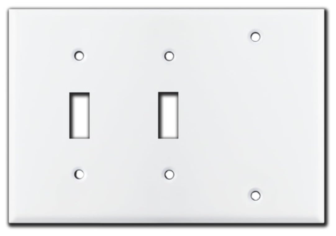 Metal 3-Gang Light Switch Plate White | Conceal & Cover Un-used ...