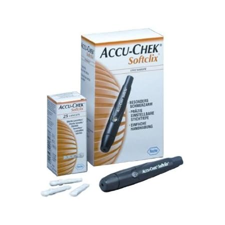 Amazon.com: Accu-Chek Softclix Lancing Device with 25 Lancets : Health ...