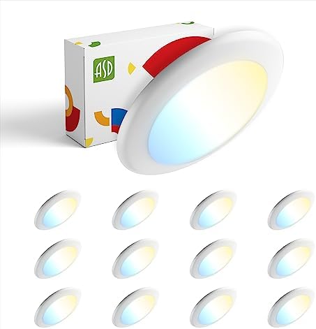 ASD LED Disk Lights 6 Inch | 2700K/3000K/3500K/4000K/5000K, 15W 1245LM ...