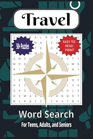 Travel Word Search Puzzle Book: Word Searches with Easy to Read Print ...