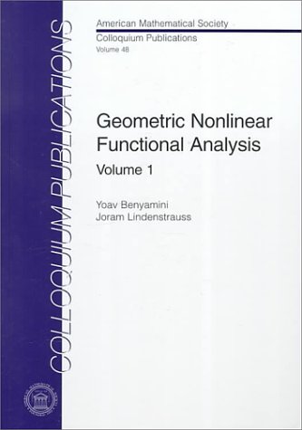 Buy Geometric Nonlinear Functional Analysis, Volume 1 (Colloquium ...