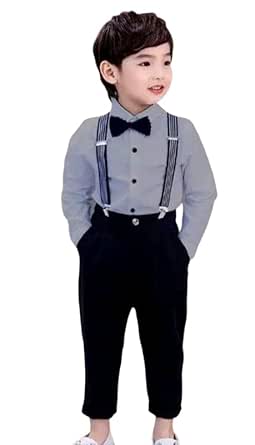 Buy DURJA FASHION Kids Formal Dungry Outfit Set With Bow Tie, Shirt ...