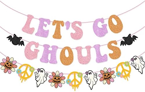 Amazon.com: Vintage Let's Go Ghouls Banner Garland for Groovy Hippie ...