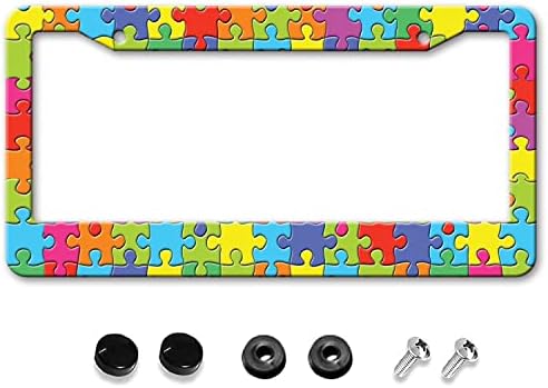 Amazon.com: HUIXIA Autism Awareness Puzzle License Plate Frames ...