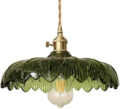 XZHGCEE Glass Pendant Light Green Ceiling Light, Hanging Ceiling Lights ...